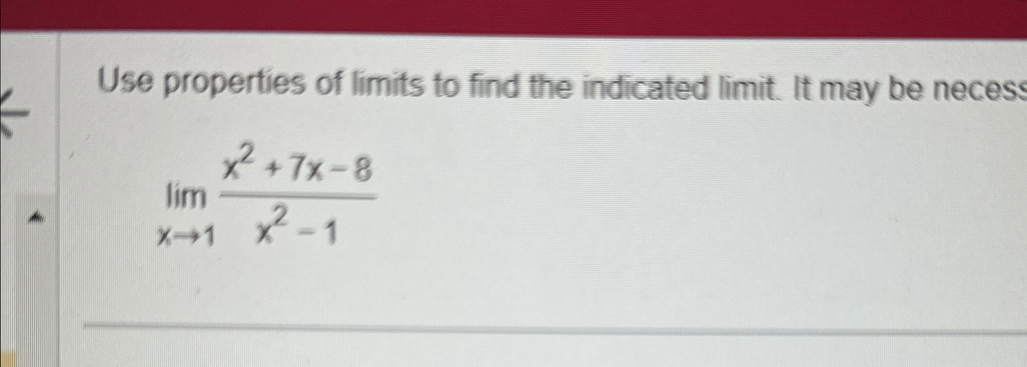 Solved Use properties of limits to find the indicated limit. | Chegg.com