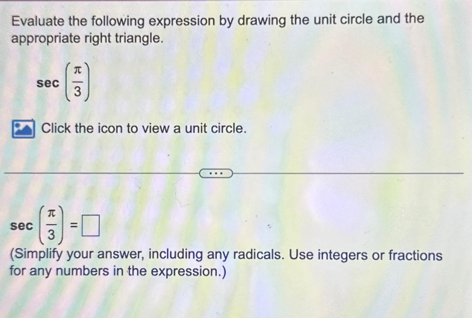 Solved Evaluate the following expression by drawing the unit | Chegg.com