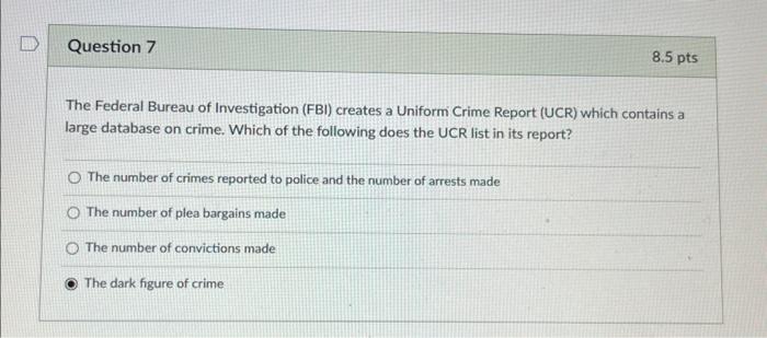 The Federal Bureau of Investigation (FBI) creates a | Chegg.com