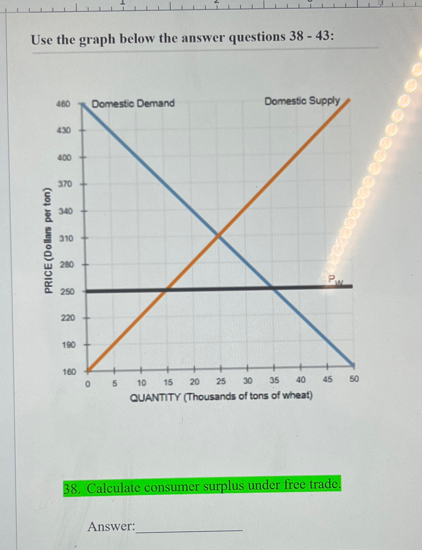 Solved Use the graph below the answer questions 38 - 43:38. | Chegg.com