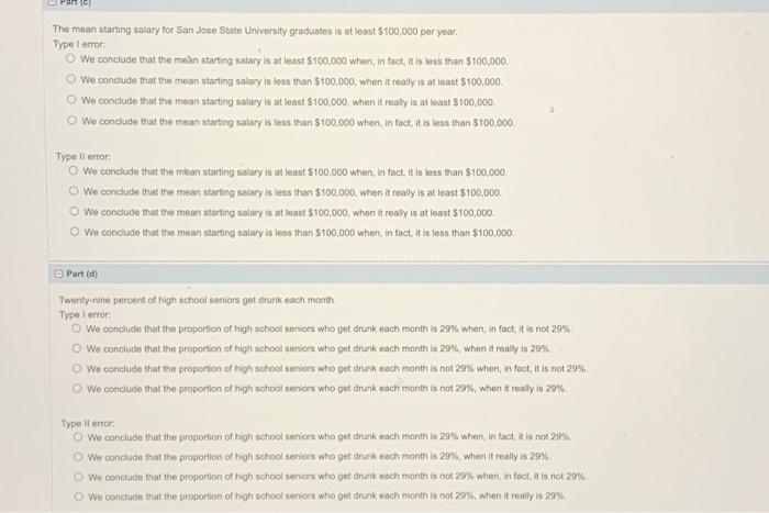 Solved State the Type 1 and Type II errors in complete | Chegg.com