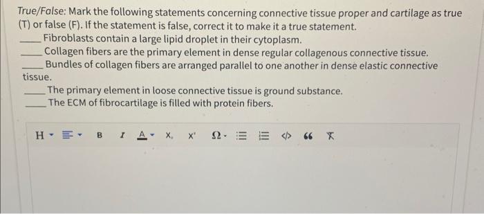 Solved True/False: Mark the following statements concerning | Chegg.com