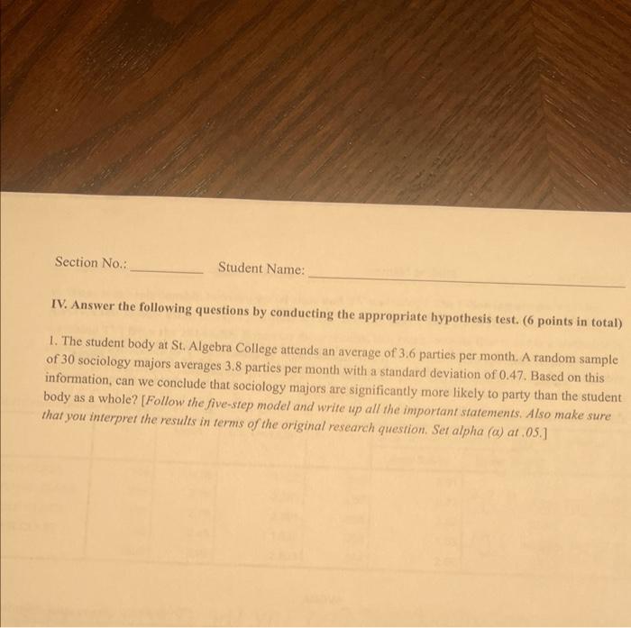 Solved IV. Answer the following questions by conducting the | Chegg.com