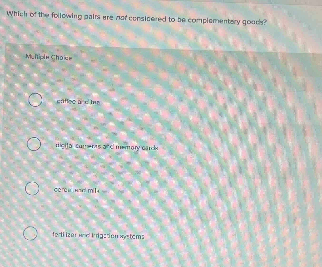 Solved Which of the following pairs are not considered to be | Chegg.com