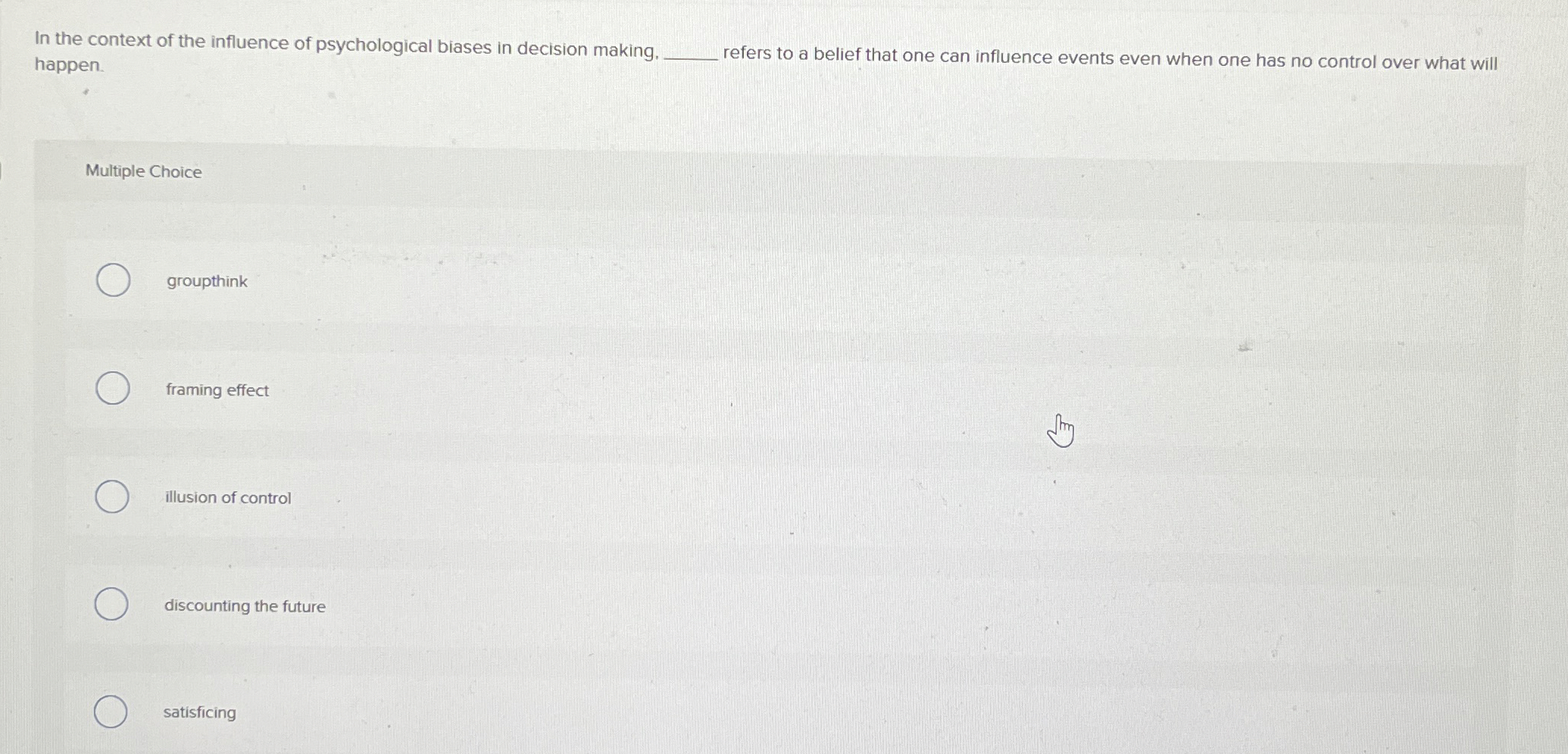 Solved In the context of the influence of psychological | Chegg.com
