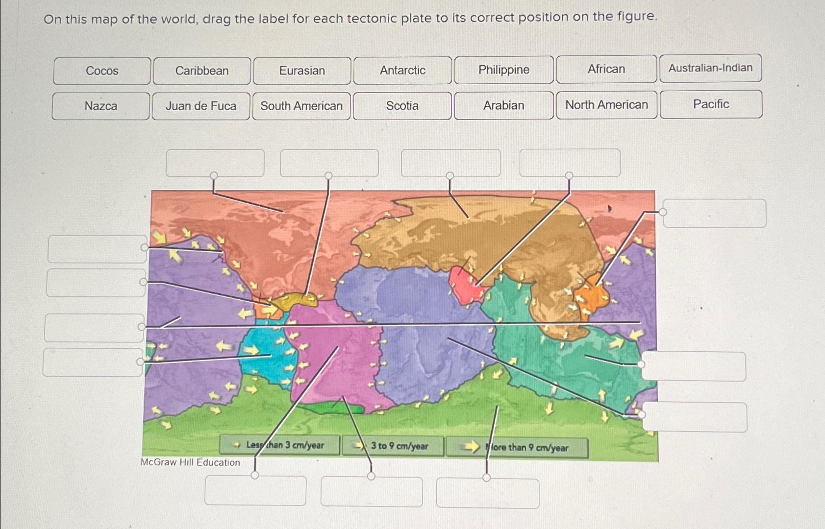 Solved On this map of the world, drag the label for each | Chegg.com