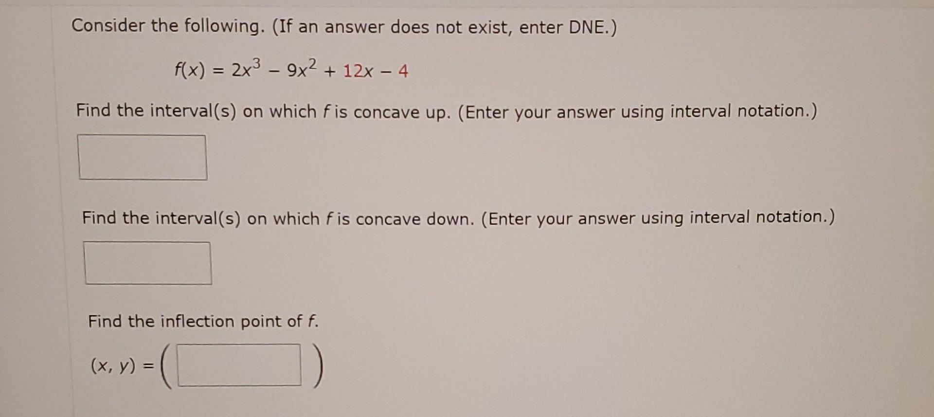 Solved Consider the following. (If an answer does not exist, | Chegg.com