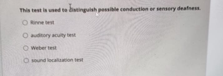 Solved This test is used to distinguish possible conduction | Chegg.com