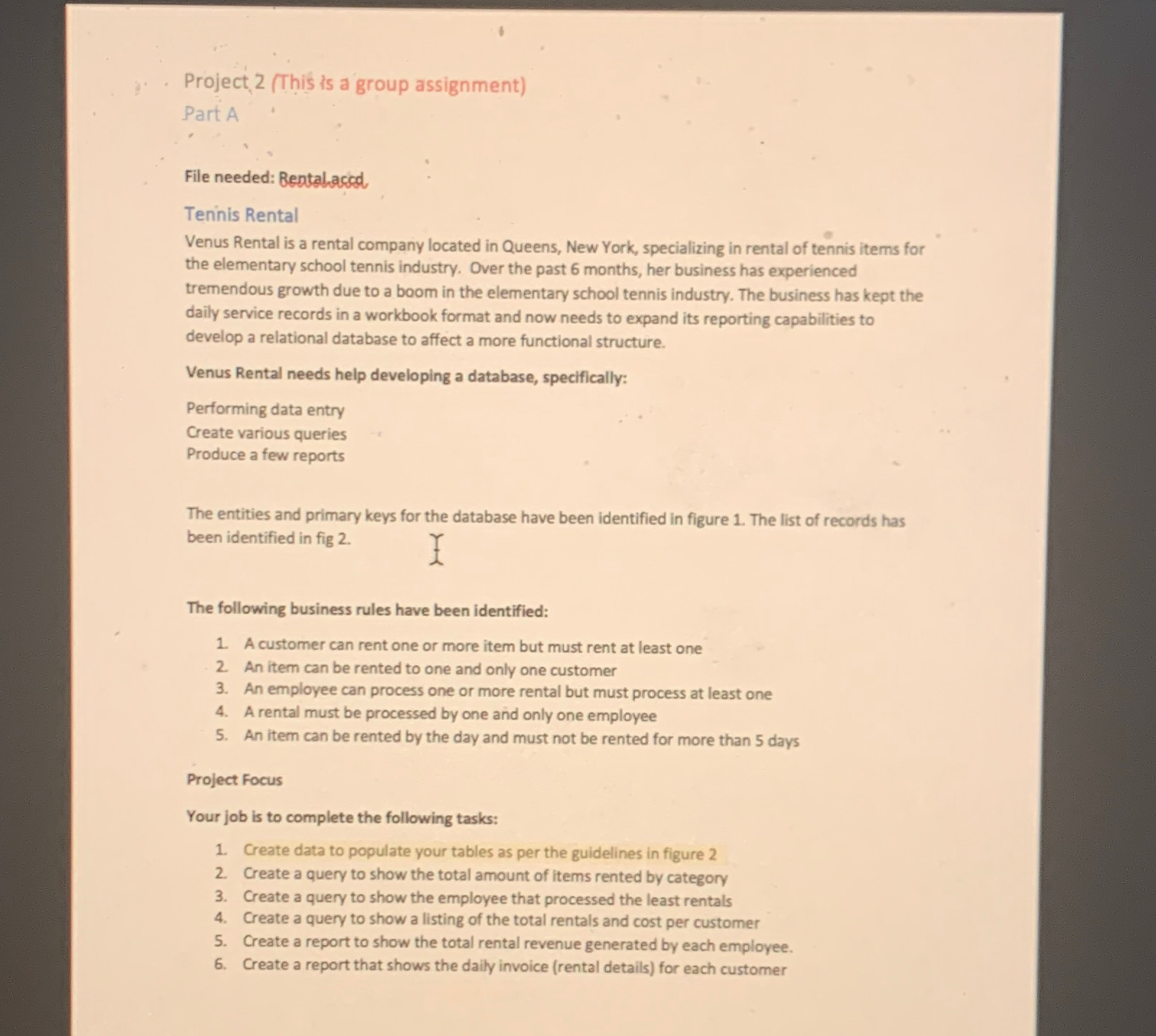 Solved Project 2 (This is a group assignment)Part AFile | Chegg.com
