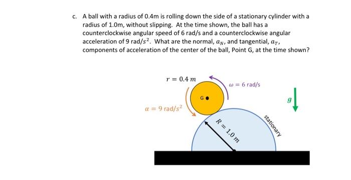 Solved 3. Rolling without Slipping a. A ball with a radius | Chegg.com