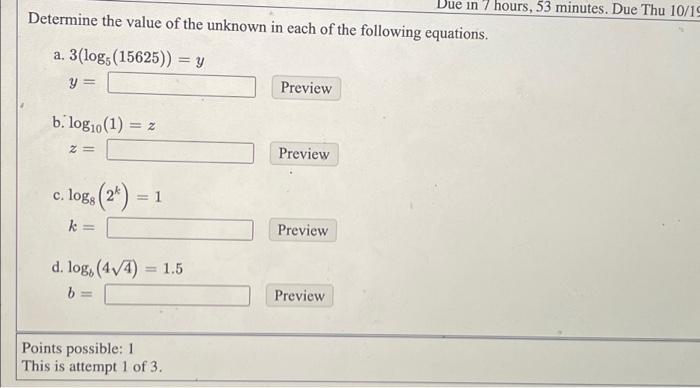 Solved Determine the value of the unknown in each of the | Chegg.com