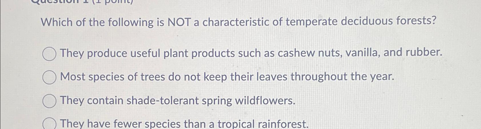 Solved Which of the following is NOT a characteristic of | Chegg.com