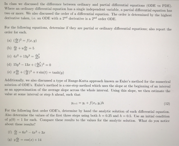Solved In class we discussed the difference between ordinary | Chegg.com