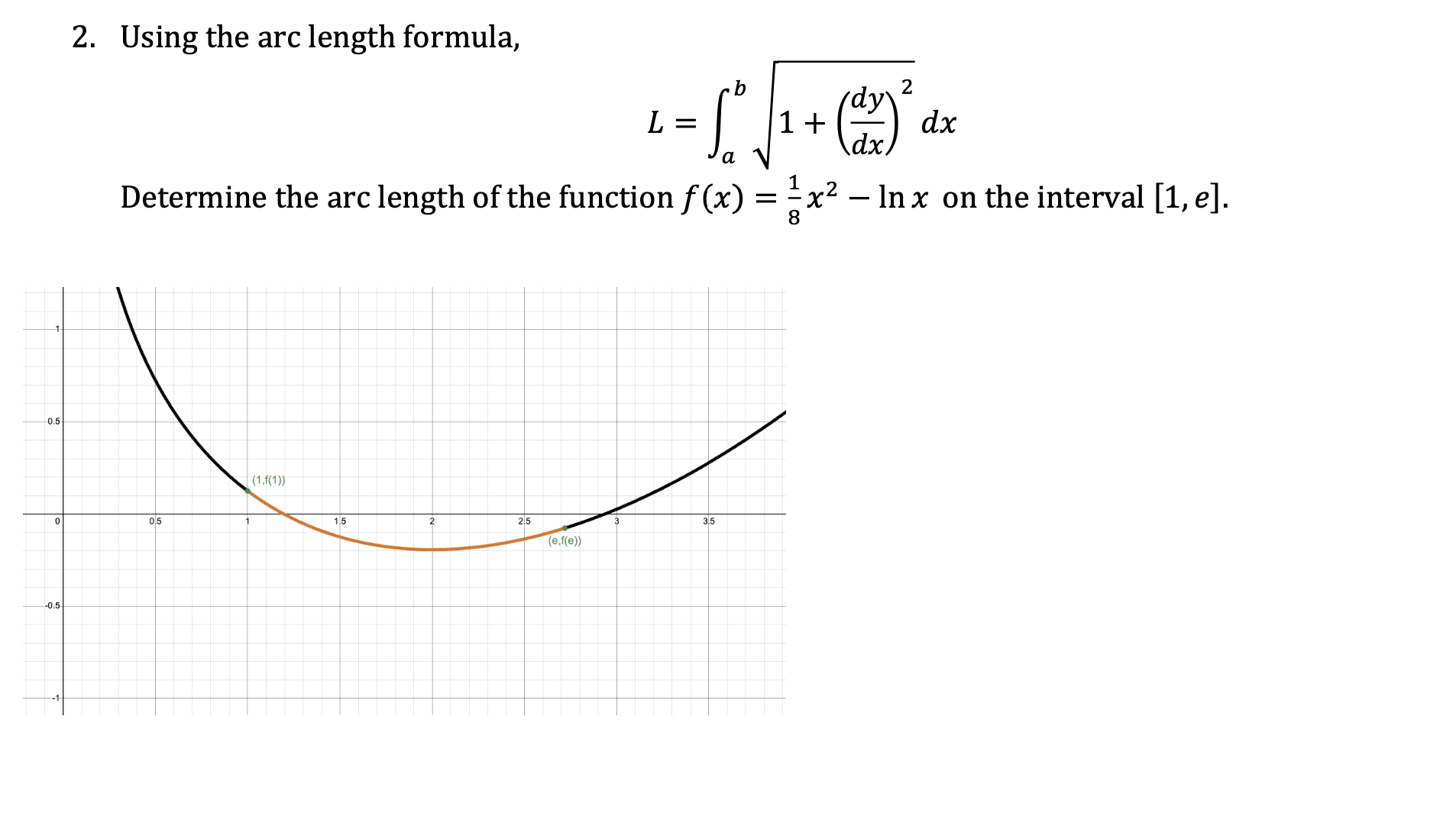 Solved Using the arc length | Chegg.com