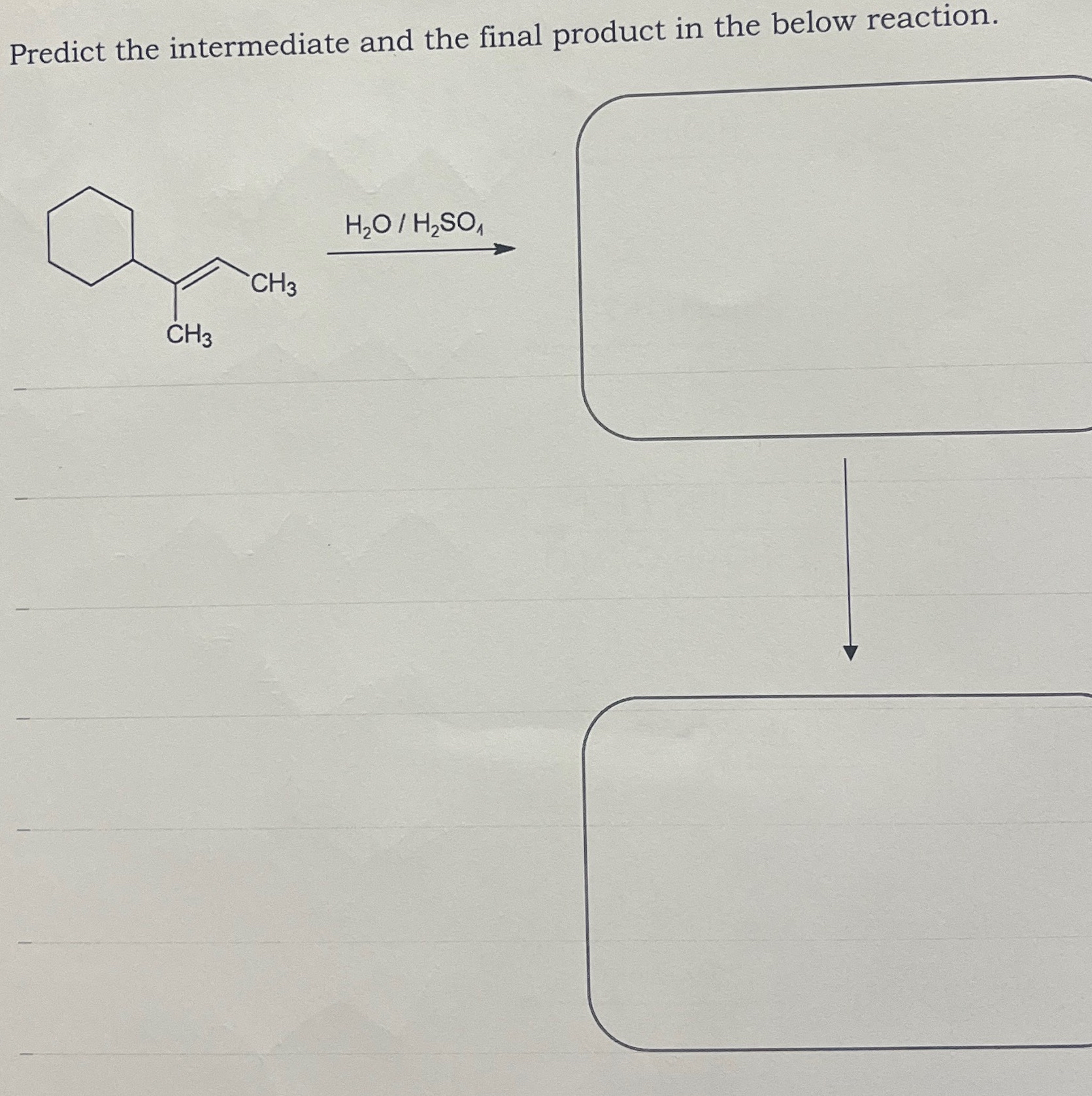 Solved Predict the intermediate and the final product in the | Chegg.com