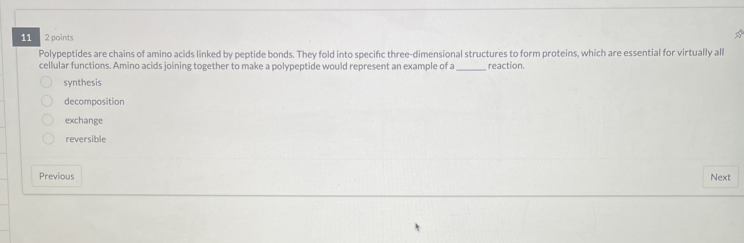 Solved 112 ﻿pointsPolypeptides are chains of amino acids | Chegg.com