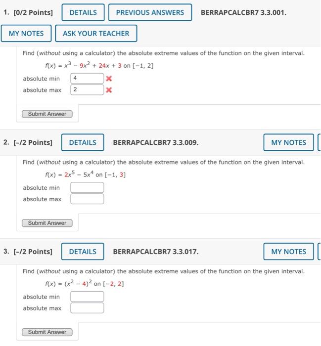 Solved Find (without using a calculator) the absolute | Chegg.com