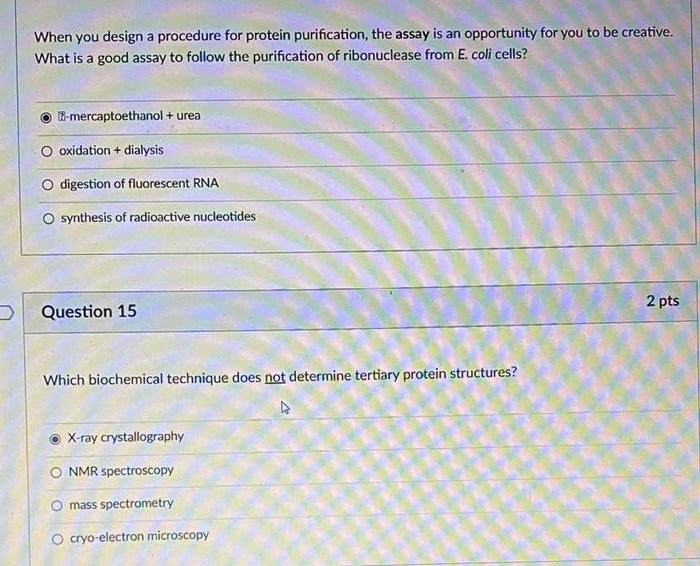 Solved When you design a procedure for protein purification, | Chegg.com