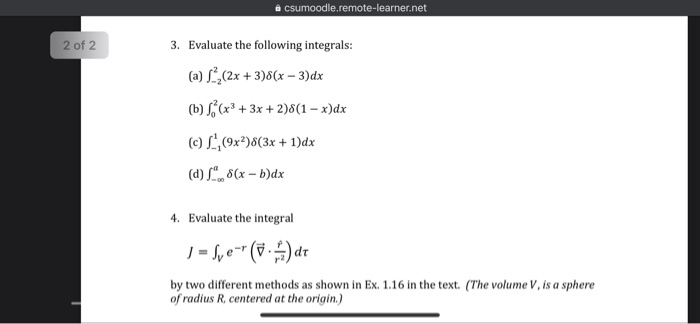 Solved csumoodle.remote-learner.net 1 of 2 2. Find the | Chegg.com