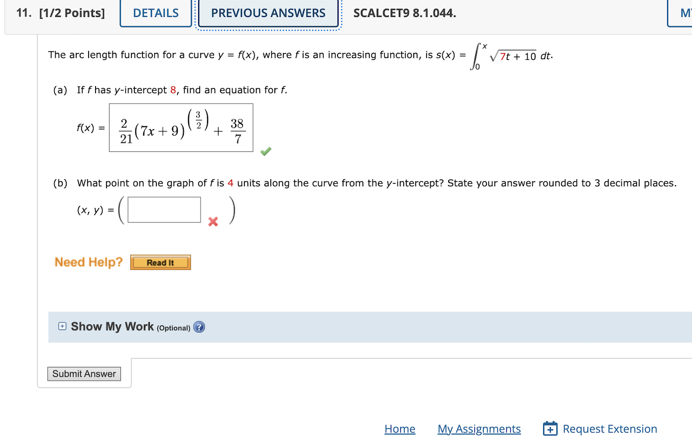 Solved The arc length function for a curve y=f(x), where f | Chegg.com Solved The arc length function for a curve y=f(x), where f | Chegg.com