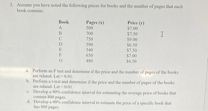 Solved Assume you have noted the following prices for books | Chegg.com