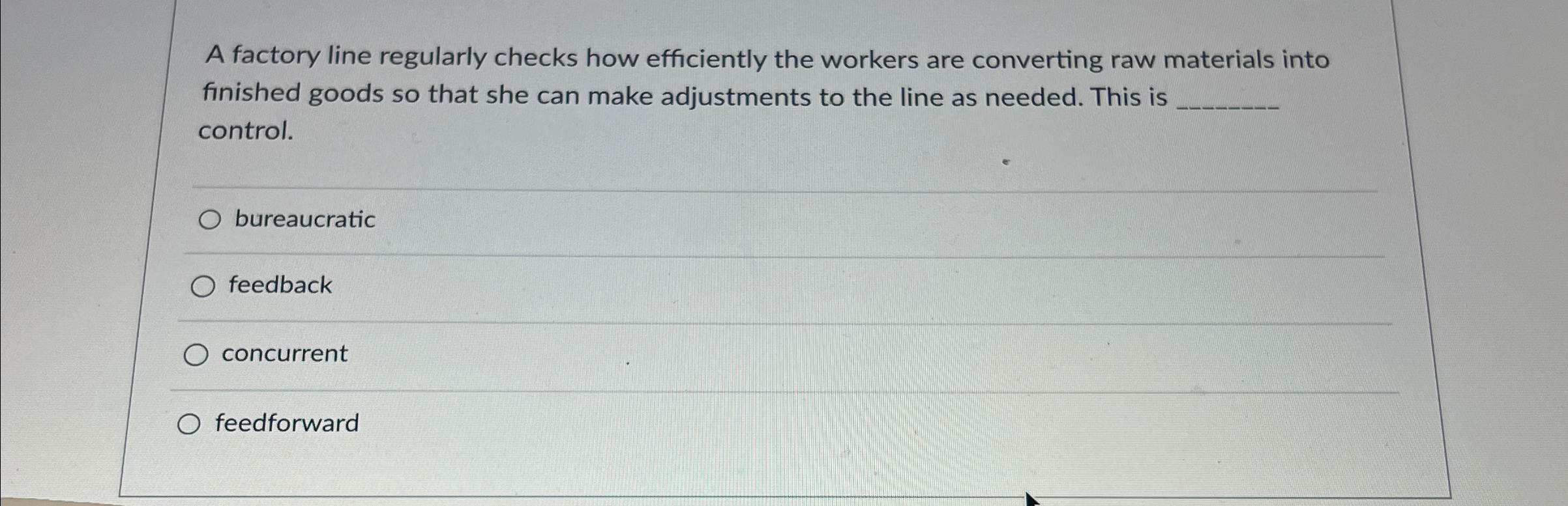 Solved A factory line regularly checks how efficiently the | Chegg.com