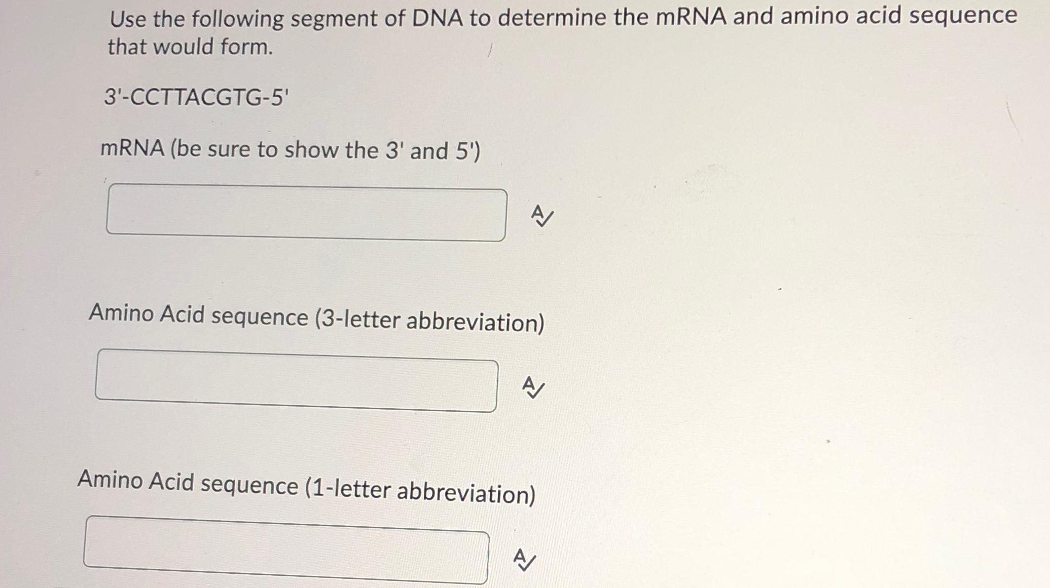Solved Use the following segment of DNA to determine the | Chegg.com