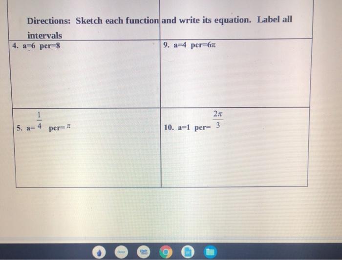 Solved Directions: Sketch each function and write its | Chegg.com