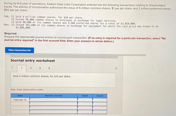 Solved During its first year of operations, Eastern Data | Chegg.com