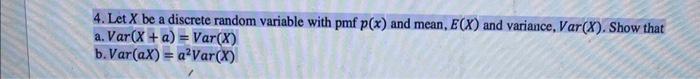 Solved 6. Consider the following distribution function of X | Chegg.com
