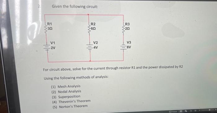 [Solved]: Given the following circuit: For circuit above, s