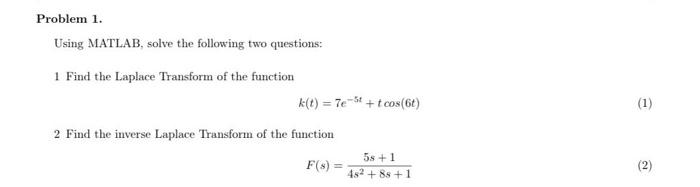 Solved I need Matlab code with step by step solution of | Chegg.com