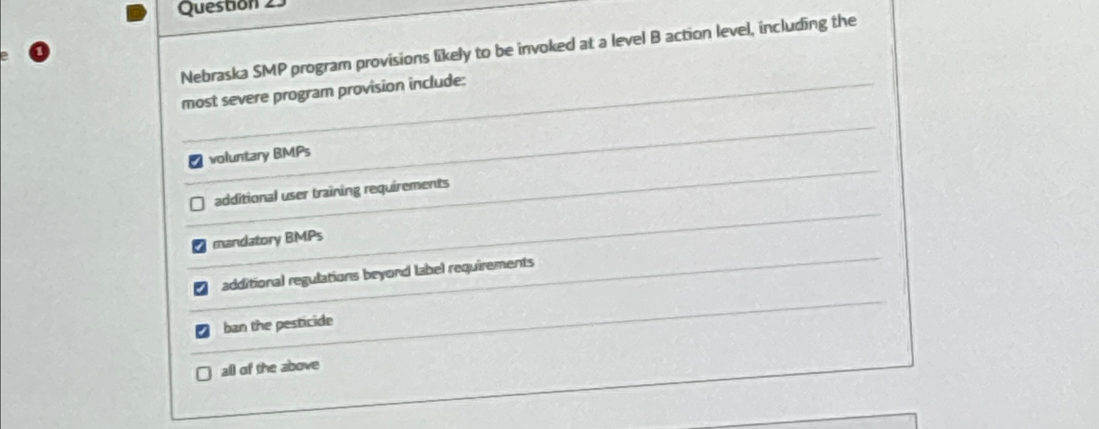 Solved Nebraska SMP program provisions likely to be invoked | Chegg.com