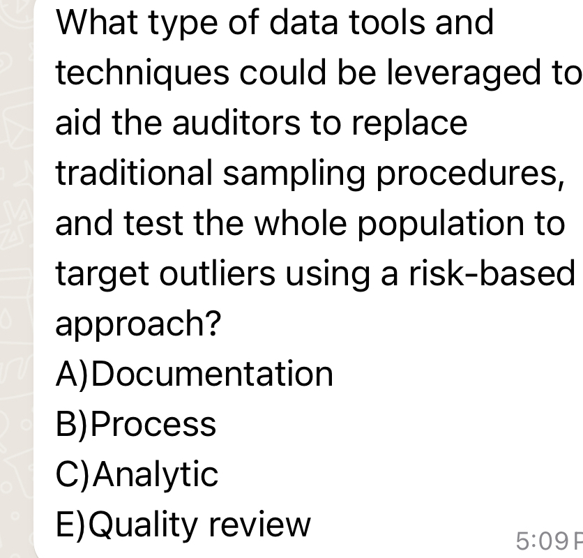 Solved What type of data tools and techniques could be | Chegg.com