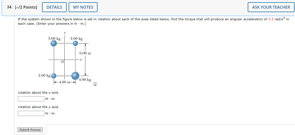 Solved [-/2 ﻿Points] ﻿each case. (Enter your answers in | Chegg.com