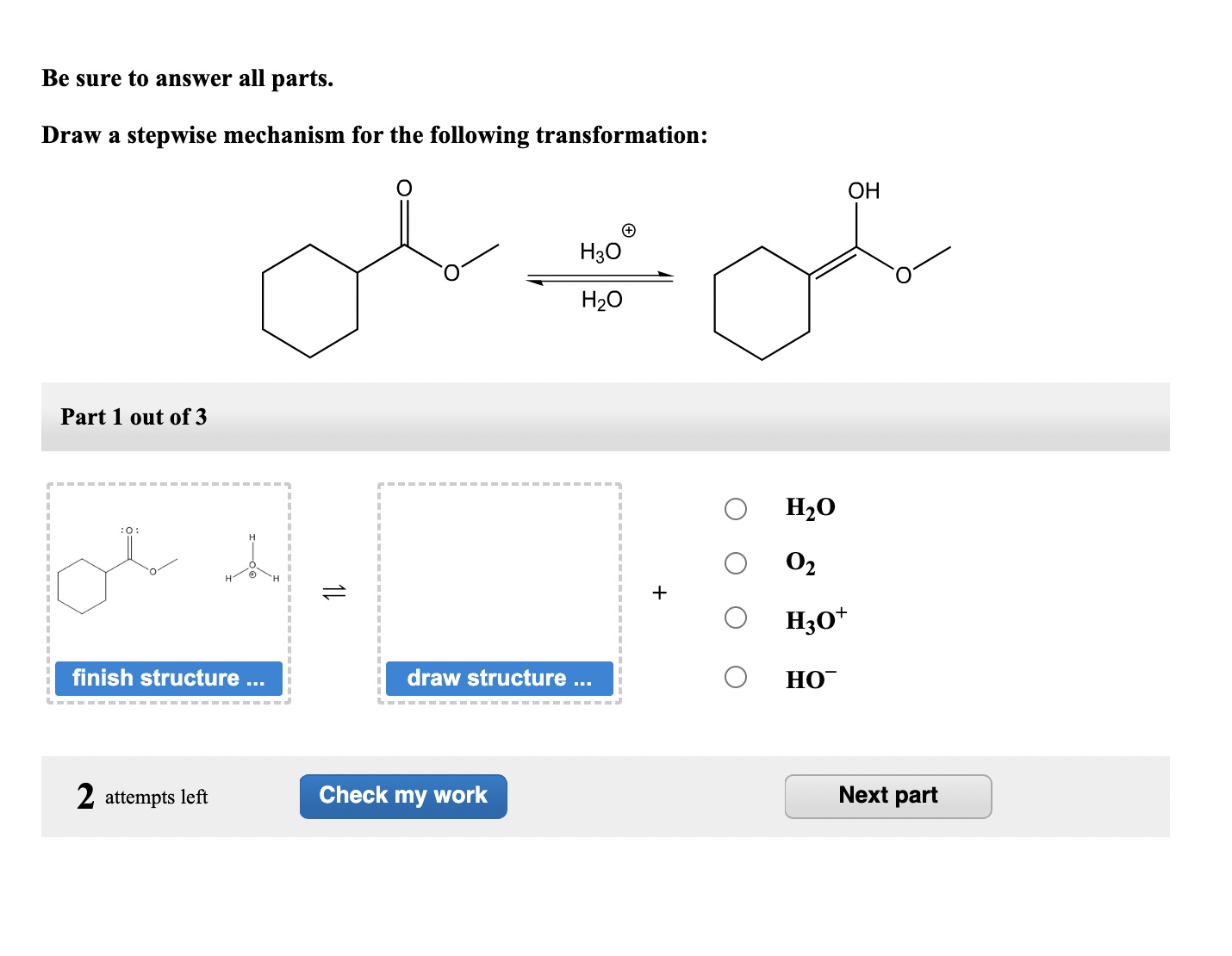 Solved Be sure to answer all parts.Draw a stepwise mechanism | Chegg.com