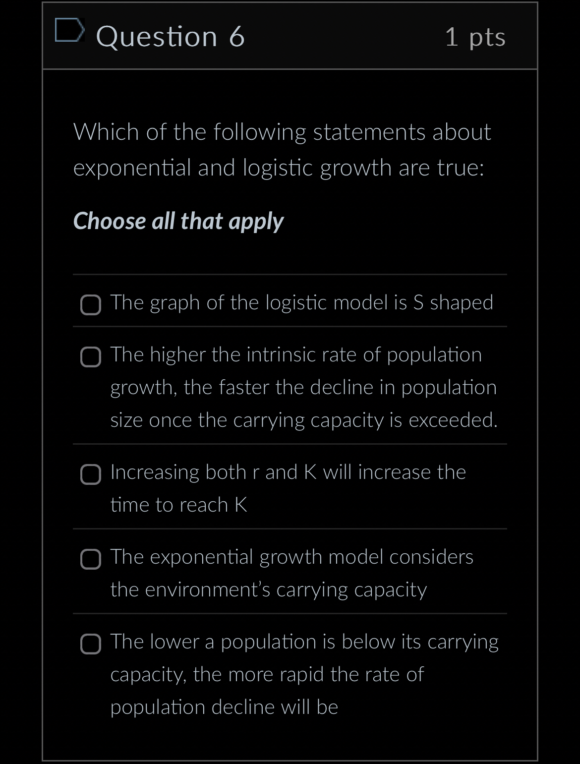 Solved Question 61 ﻿ptsWhich of the following statements | Chegg.com