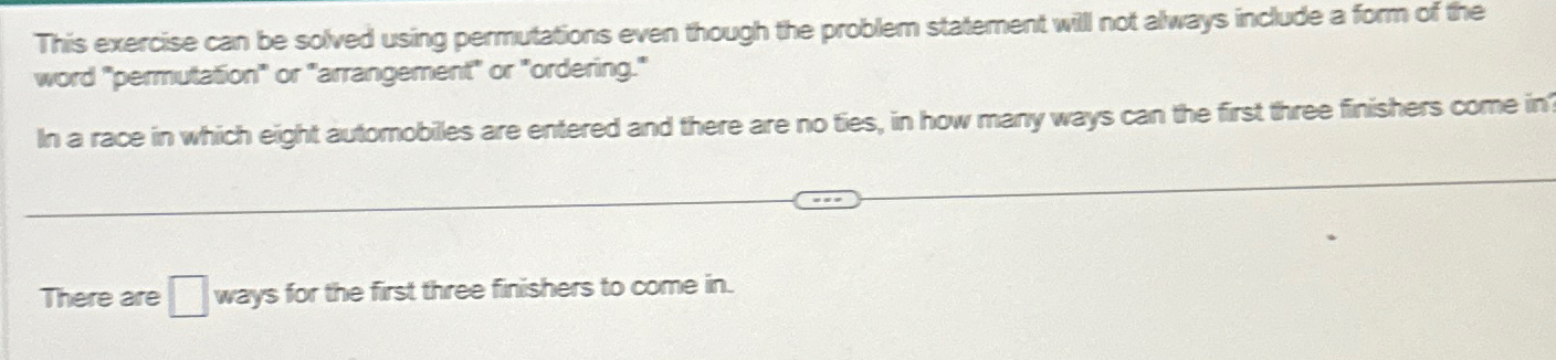 Solved This exercise can be solved using permutations even | Chegg.com
