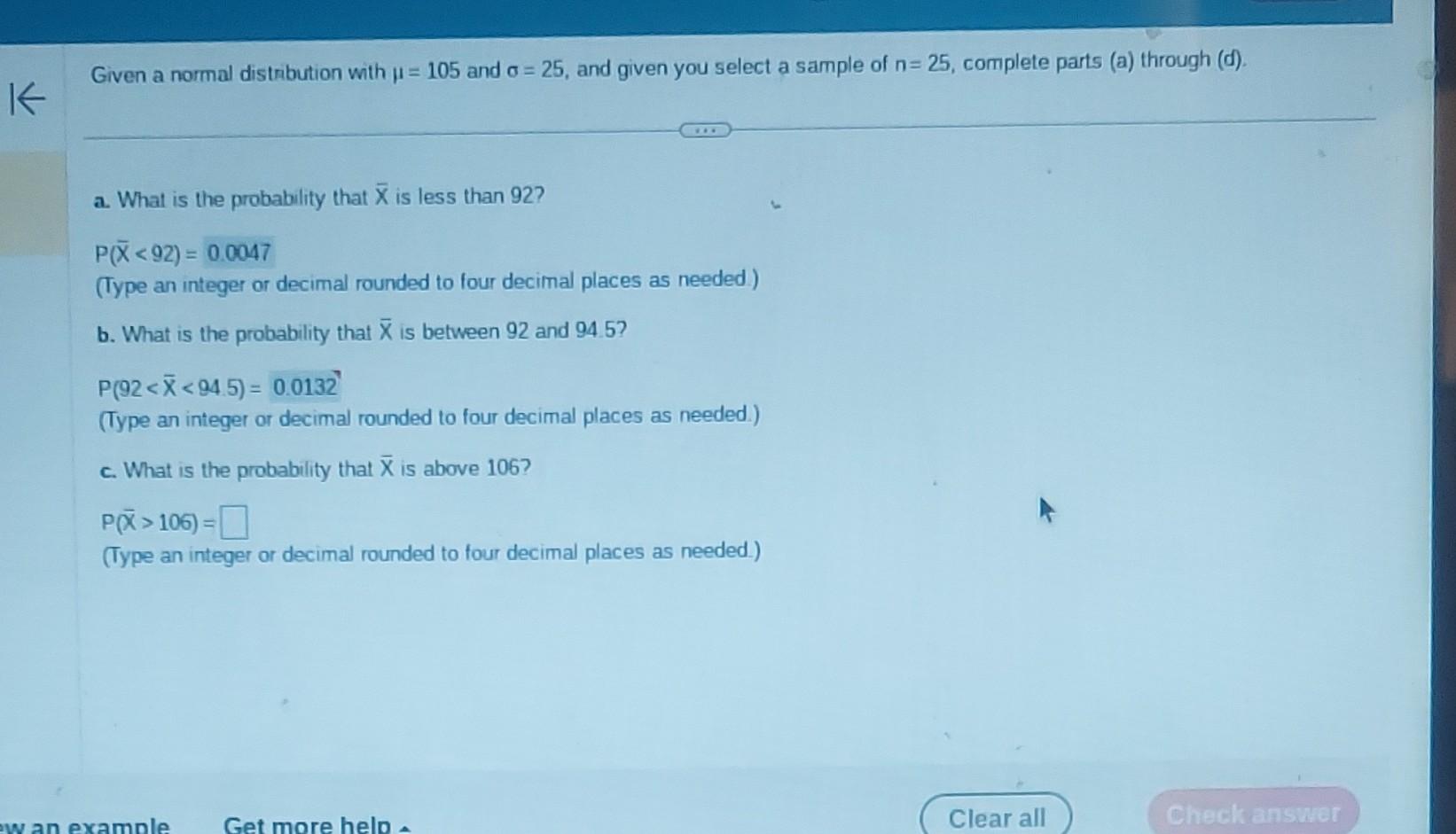 [Solved]: Given a normal distribution with ( mu=