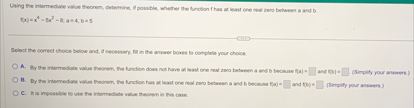 Solved Using the intermediate value theorem, determine, if | Chegg.com