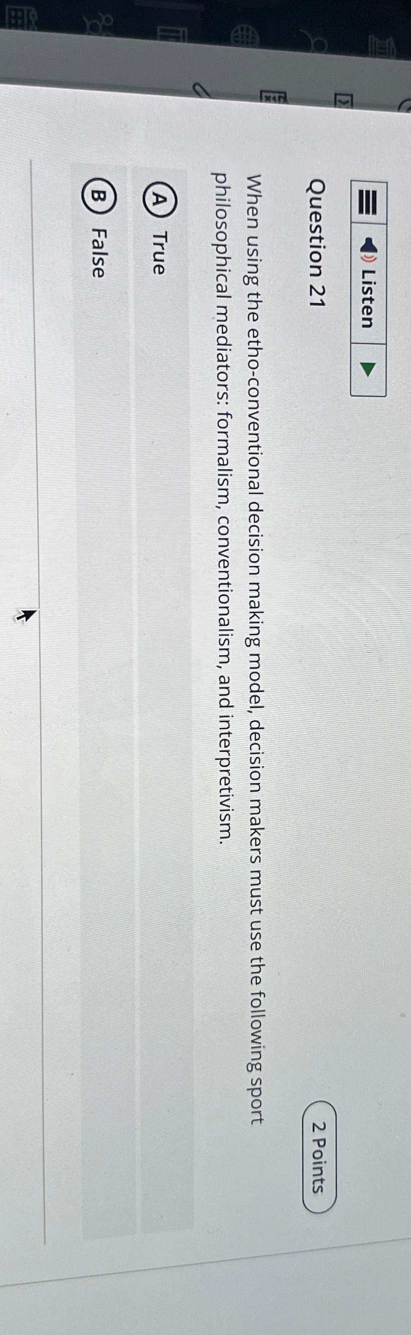Solved ListenQuestion 212 ﻿PointsWhen using the | Chegg.com