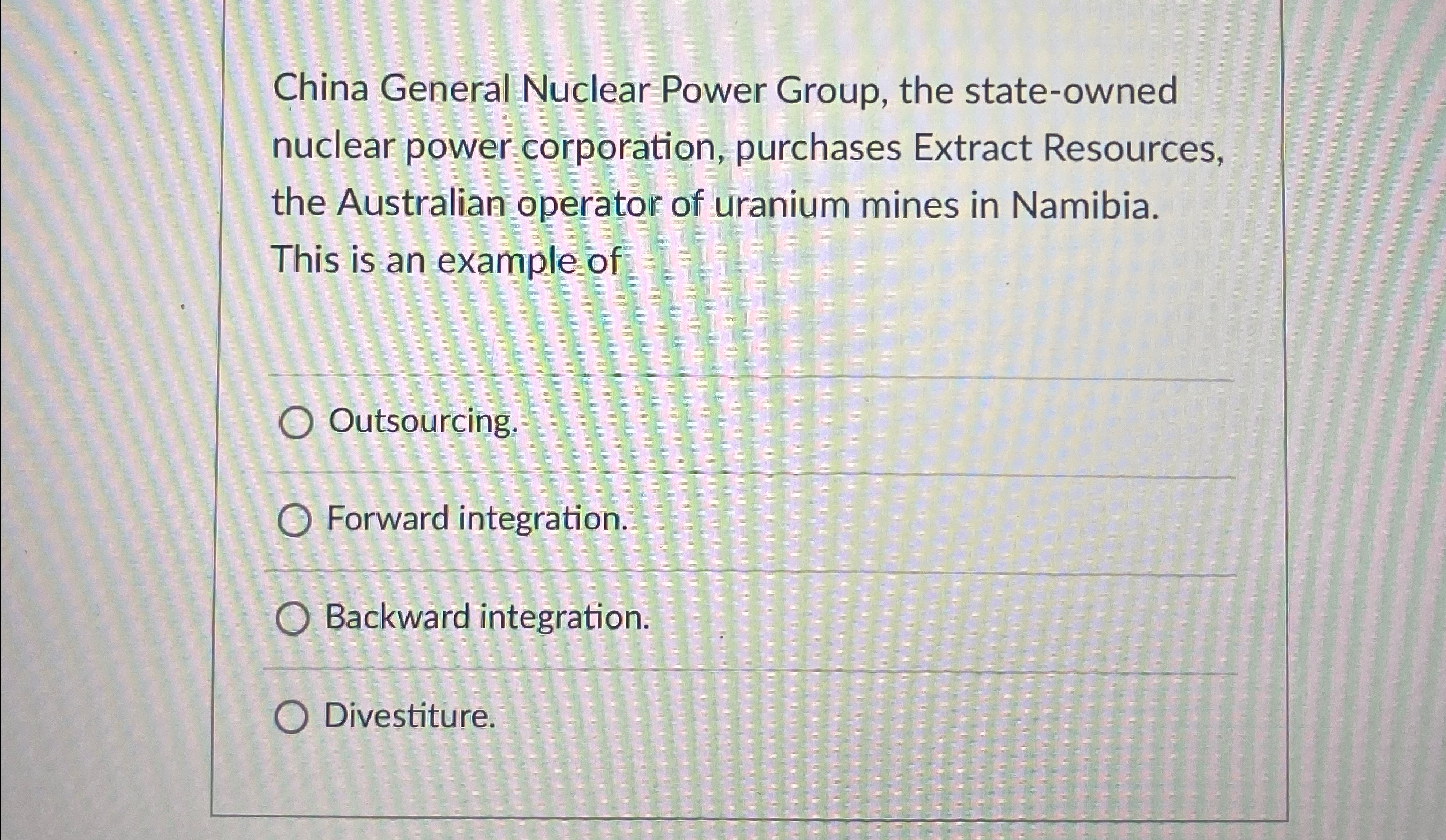 Solved China General Nuclear Power Group, the state-owned | Chegg.com