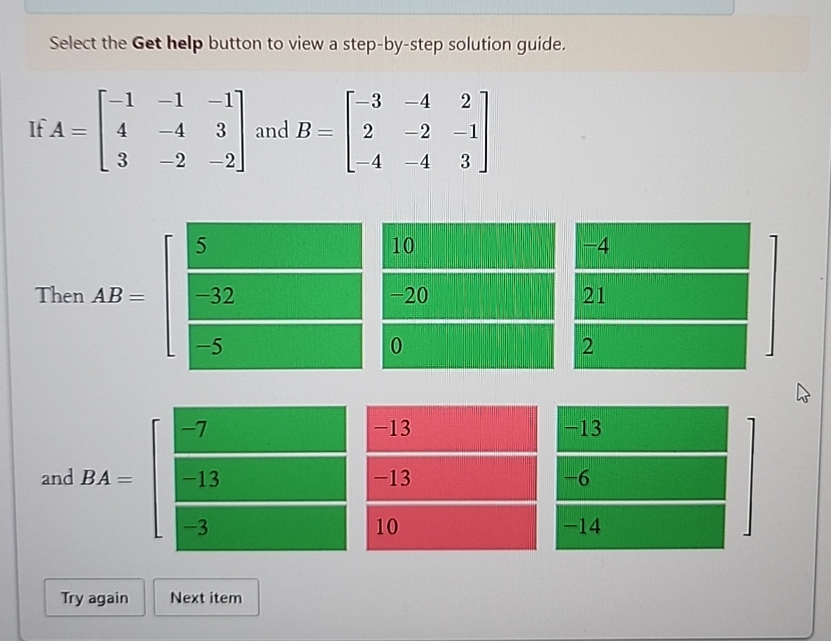 Solved Select the Get help button to view a step-by-step | Chegg.com