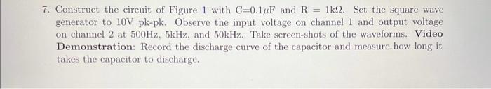 Voltage Source Figure 1 Rc Circuit7 Construct The