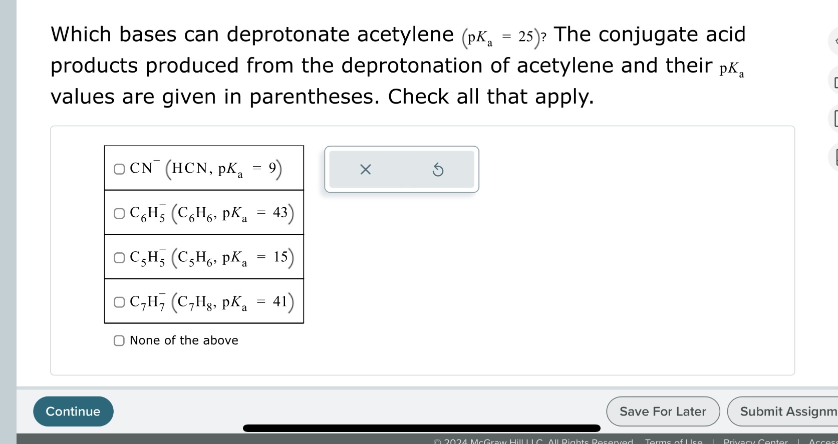 Solved Which bases can deprotonate acetylene )=(25 ? ﻿The | Chegg.com