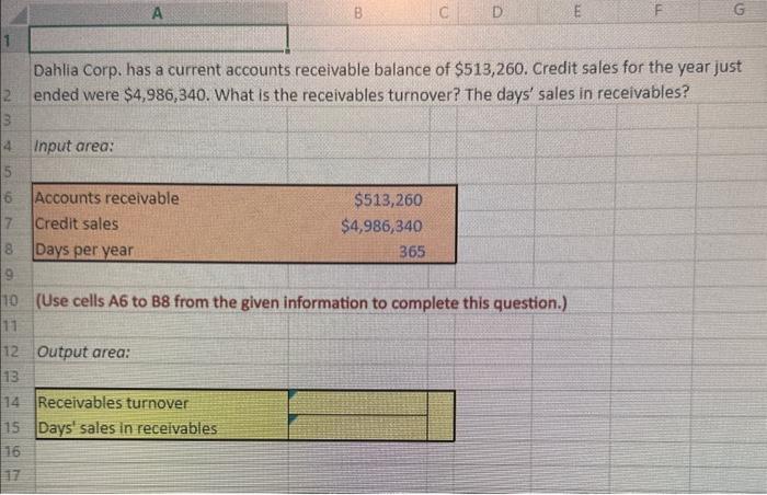Solved Dahlia Corp. has a current accounts receivable | Chegg.com
