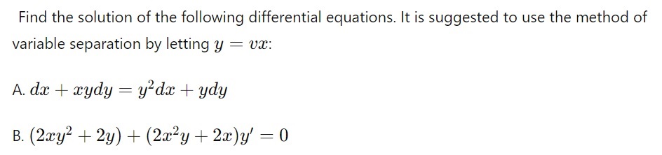 Solved Find the solution of the following differential | Chegg.com
