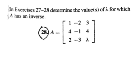 Solved In Exercises 27-28 ﻿determine the value(s) ﻿of λ ﻿for | Chegg.com