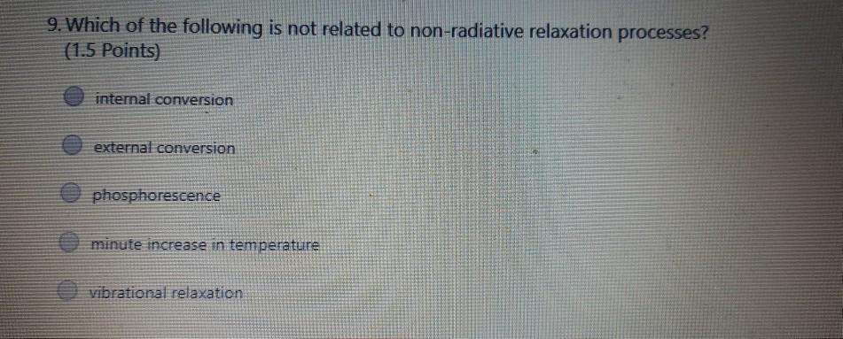 Solved 9. Which of the following is not related to | Chegg.com