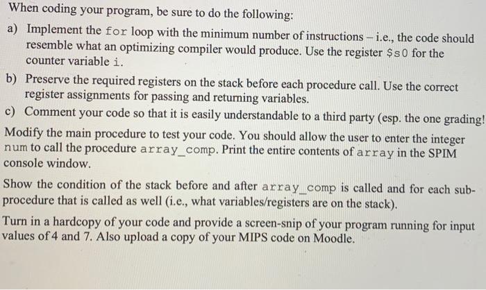 Solved 1. Convert the following C code into MIPS assembly: | Chegg.com